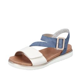 Rieker Sandale Damen Größe 37 taubenblau / weiß