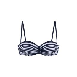 Lascana Bikinitop Damen Gr&ouml;&szlig;e 70 marine / wei&szlig;