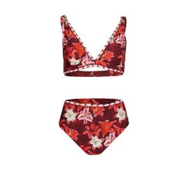 South Beach Bikini Damen Gr&ouml;&szlig;e S ros&eacute; / rot / bordeaux
