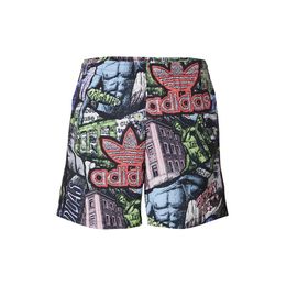 adidas originals Shorts 'Adidas x Jeremy Scott' Damen Größe 42 hellblau / hellgrün / rosa / schwarz