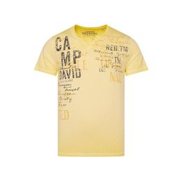 CAMP DAVID Shirt male Yellow size 4XL