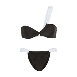LSCN by LASCANA Bikini Damen Gr&ouml;&szlig;e XXS schwarz / wei&szlig;