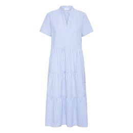 Saint Tropez Kleid 'Elmiko' Damen Größe 38 hellblau / weiß Winterkleid