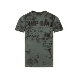 CAMP DAVID T-Shirt Herren Gr&ouml;&szlig;e L dunkelgr&uuml;n / schwarz
