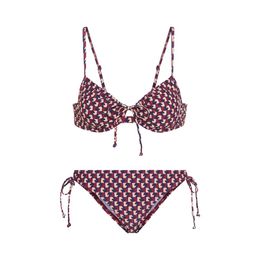 LSCN by LASCANA Bikini Damen Gr&ouml;&szlig;e M creme / navy / bordeaux