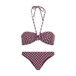 LSCN by LASCANA Bikini Damen Gr&ouml;&szlig;e XS creme / navy / bordeaux