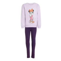 adidas Sportswear Set 'Disney Minnie Mouse Jogger' Mädchen Größe 116 mauve / dunkellila / schwarz / weiß