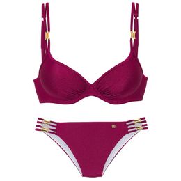 JETTE Bikini Damen Gr&ouml;&szlig;e S gold / beere