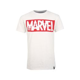 Recovered T-Shirt 'Marvel Pixel Logo' Herren Gr&ouml;&szlig;e M ecru