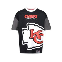 Recovered T-Shirt 'NFL Chiefs Kansas City Cut and Sew Oversized' Damen Gr&ouml;&szlig;e XXL schwarz