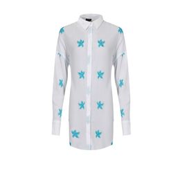 South Beach Shirt Damen Gr&ouml;&szlig;e L blau / wei&szlig;