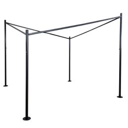 Pergola Gestell HWC-A41, Garten Pavillon Terrassenüberdachung Gestänge, stabiles 6cm Stahl-Gestell