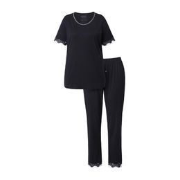 Ulla Popken Pyjama Damen Gr&ouml;&szlig;e M/L schwarz Winterkleid