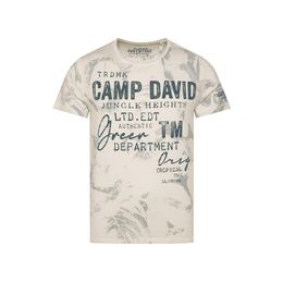 CAMP DAVID T-Shirt Herren Gr&ouml;&szlig;e XXXL beige / dunkelgrau / schwarz