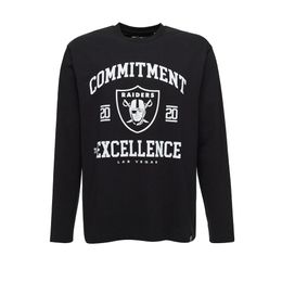 Recovered Sweatshirt 'NFL Raiders Commitment To Excellence Relaxed' female Black size XXL