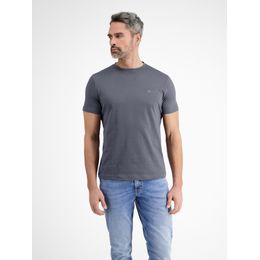 T-Shirt Lerros "Lerros Klassisches Rundhals T-Shirt", Herren, Gr. XL, grau (rock grau), 100% Baumwolle, Shirts