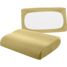 Kissenbezug bellana "Universal Jersey", beige (weizen), B:80cm L:40cm, Feinjersey, Obermaterial: 95% Baumwolle, 5% Elasthan, Kissenbezüge, passend für Nackenstützkissen