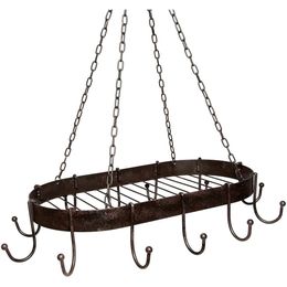 Hängekorb AMBIENTE HAUS "Eisen Topfhänger - antikbraun 57cm", braun (antikbraun), B:72cm H:13cm T:45cm, Eisen, Aufbewahrungsboxen