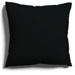 Kissenbezug Schlafgut "EASY Jersey", schwarz (off, schwarz), B:40cm L:40cm, Jersey, Obermaterial: 100% Baumwolle, Kissenbezüge, Kissenhülle mit Reißverschluss, weich und saugfähig, Kissenbezug