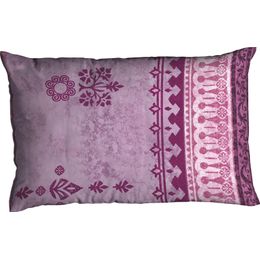 Kissenbezug CASATEX "Indi", lila (beere), B:40cm L:80cm, Biber, Obermaterial: 100% Baumwolle, Kissenbezüge, Kissenbezug mit Ornamenten, passend zur Bettwäsche in Qualität Biber