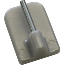 Gardinenstangenhalter Gardinia, silber (silberfarben), H:1,1cm, Gardinenstangenhalterungen, Serie Vitragestange flachoval Ø 11 mm