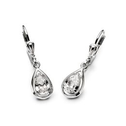 Paar Ohrhänger Amor "Tropfen, 2017173", silber (silber, 925, kristallweiß), Ohrringe, Damen, Silber 925 (Sterlingsilber), mit Zirkonia (synth.)