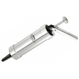 Gebäckpresse Gefu "COOKIE", silber, B:6cm L:21,5cm T:6cm Ø:5cm, Aluminium, Kunststoff, Gebäckpressen, vielseitig, präzise Dekoration, robust und langlebig