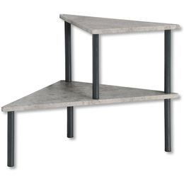 Ablageregal Kesper, grau, Regale, Küchen-Regal Eckregal