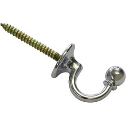 Raffhaken Gardinia "Zierhaken (Raffhaken) Barock" Gr. 1, grau (chromfarben), L:3cm, Raffhalter, zum Raffen und Drapieren