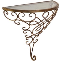 Wandregaltisch, gold (antik goldfarben), B:40cm H:40cm T:20cm, HOFMANN LIVING AND MORE, Tische, Wanddekoration