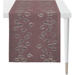 Tischläufer Apelt "5701 HERBSTZEIT, Herbstdeko, Herbst", lila (mauve), B:48cm L:140cm, Polyester, Viskose, Tischdecken, Jacquardgewebe