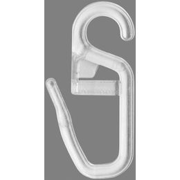 Faltenclip GOOD LIFE "Via" Gr. 17, transparent, H:3,2cm Ø:1cm, Kunststoff, Gardinenbefestigungen, Faltenhaken, für Vorhangringe