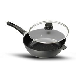 Bratpfanne King, grau (anthrazit), Ø:24cm, Pfannen, mit Glasdeckel, Induktion