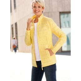 Steppjacke Classic Basics, Damen, Gr. 38, gelb (zitrone), 100% Polyester, unifarben, figurumspielend, Jacken Steppjacke