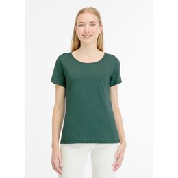 Kurzarmshirt Ragwear "MINTTA", Damen, Gr. XS, gr&uuml;n (baltic), Jersey, Obermaterial: 50% Baumwolle, 50% Polyester, unifarben, regular fit normal, Rundhals, Shirts, mit Rundhalsausschnitt, ohne Verschluss, aus Baumwollmischung