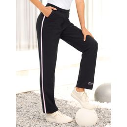 Sporthose Catamaran, Damen, Gr. 36/38, Normalgrößen, rosa (schwarz, rosé), 100% Baumwolle, unifarben, lang, Hosen
