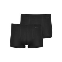 Boxer Mey "Casual Cotton", Herren, Gr. 9 (XXXL), schwarz, Feinripp, Obermaterial: 98% Baumwolle, 2% Elasthan, unifarben, Unterhosen, optimaler Sitz durch perfekte Passform