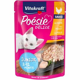 Vitakraft Po&eacute;sie D&eacute;liSauce & Huhn Junior Katzen-Nassfutter getreidefrei 23x85g