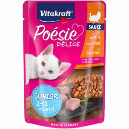 Vitakraft Po&eacute;sie D&eacute;lice & Pute Junior Katzen-Nassfutter getreidefrei 23x85g