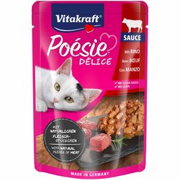 Vitakraft Po&eacute;sie D&eacute;lice & Rindfleisch Katzen-Nassfutter zuckerfreie Rezeptur 23x85g