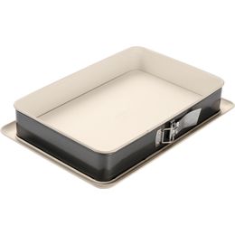 Springform Dr. Oetker "Back-Trend", grau (cremefarben, anthrazit), B:25cm L:38cm, Stahlblech, Küchenformen, rechteckig