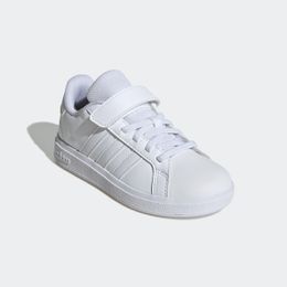 Sneaker adidas Sportswear "GRAND COURT 2.0 KIDS", Gr. 33, weiß (cloud weiß, cloud weiß, grau one), Synthetik, Textil, Schuhe, Design auf den Spuren des adidas Superstar