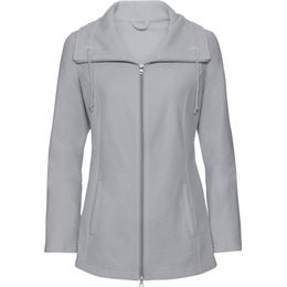 Damen Fleecejacke mit 2-Wege-Rei&szlig;verschluss grau, Gr&ouml;&szlig;e 52