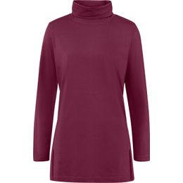 Damen Longshirt mit Rollkragen malve, Gr&ouml;&szlig;e 40