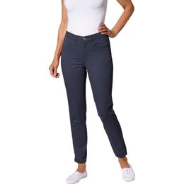 Damen Jeans mit Rei&szlig;verschluss am Saum marine, Gr&ouml;&szlig;e 48