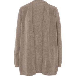 Damen Strickjacke in Chenille-Qualität sesam, Größe 38