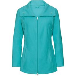 Damen Fleecejacke mit 2-Wege-Rei&szlig;verschluss aqua, Gr&ouml;&szlig;e 38