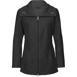 Damen Fleecejacke mit 2-Wege-Rei&szlig;verschluss schwarz, Gr&ouml;&szlig;e 48