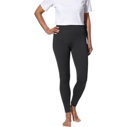 Damen Leggings mit elastischem Bund schwarz, Größe 56