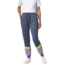 Damen Freizeithose mit Kontraststreifen rauchblau, Gr&ouml;&szlig;e 40